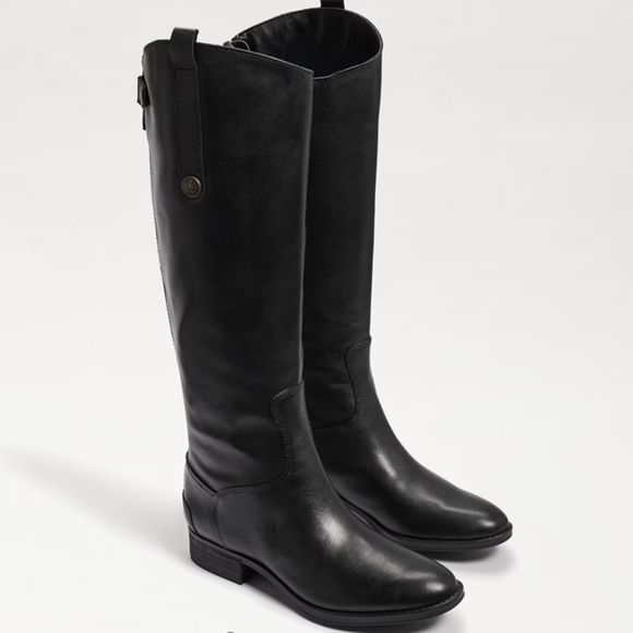 Sam Edelman | Shoes | Sam Edelman Penny Riding Boots Black Leather Size ...
